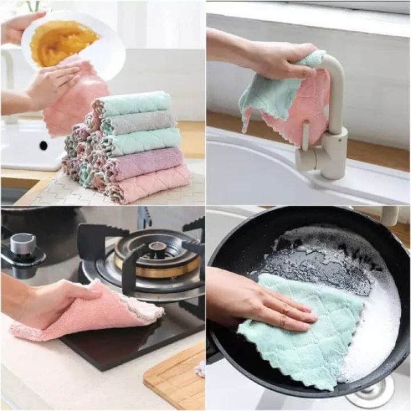 Jual Lap Microfiber / Kain Lap Serbaguna / Kain lap piring | Shopee ...