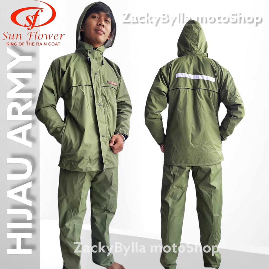 Jual Jas Hujan Sunflower Original Raincoat Sun Flower Setelan Jaket dan ...