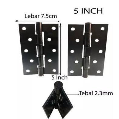 Jual ENGSEL TEBAL 5" HITAM/ENGSEL JENDELA PINTU RUMAH KANDANG LEMARI ...