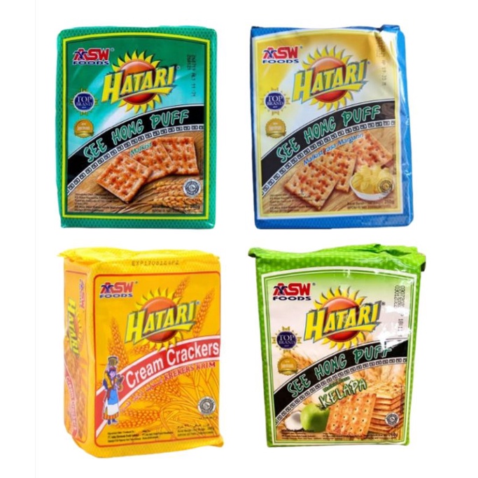 Jual HATARI See Hong Puff Malkist Crackers Biskuit Ori , Cream / Krim ...