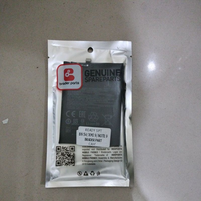 Jual BATERAI/BATRE XIAOMI BN54/ XIAOMI NOT9/NOT 9/REDMI9/REDMI 9 DABLE IC BRADER PART | Shopee ...