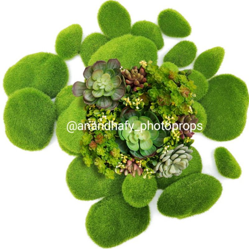 Jual BATU LUMUT ARTIFICIAL RUMPUT SINTETIS LUMUT ARTIFICIAL MOSS BATU ...