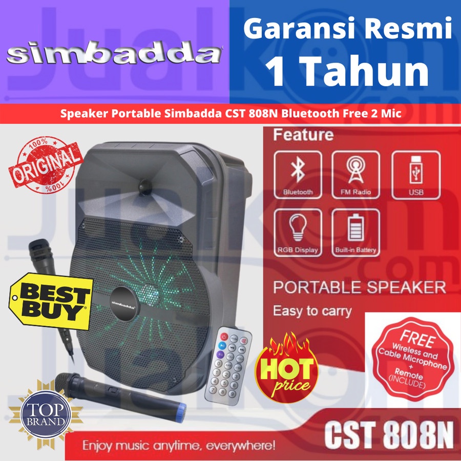 Jual Speaker Portable Simbadda CST 808N Bluetooth | Shopee Indonesia