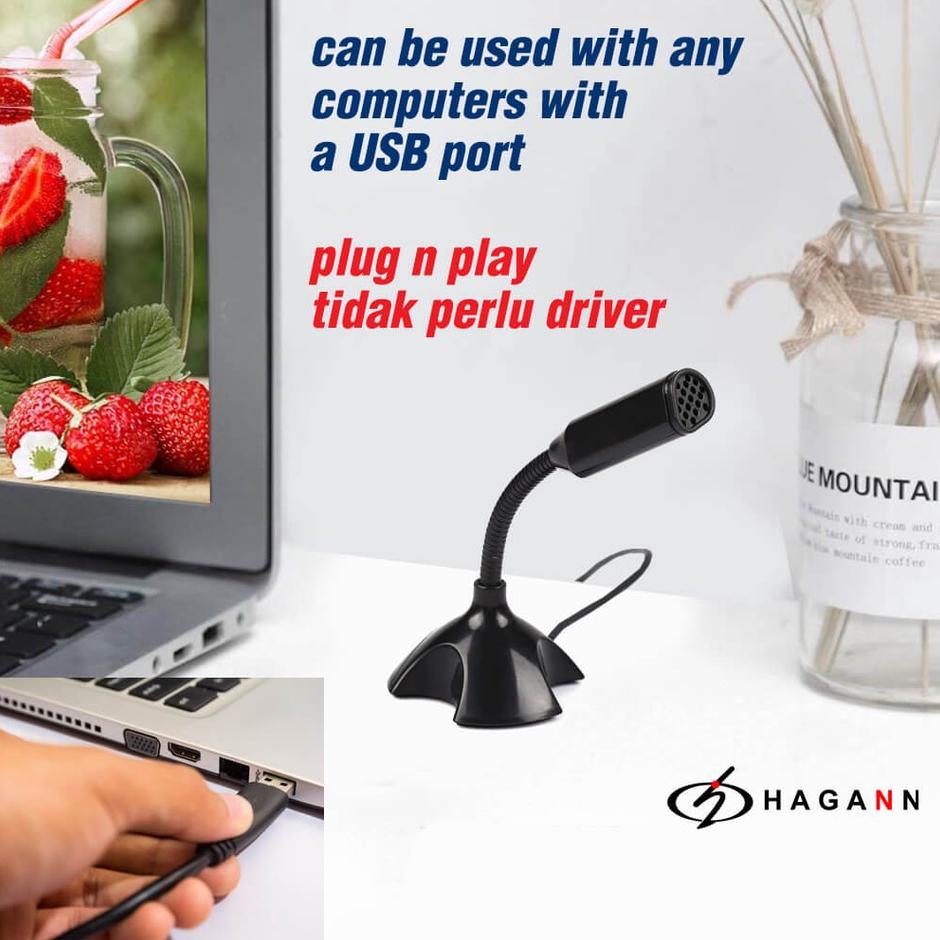 Jual Tren Terbaru MIC-U03 USB Microphone Stand PC Laptop Mikrofon Kabel ...