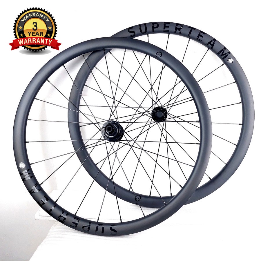 Jual Superteam GRAVEL Hookless 35mm Carbon Clincher Wheelset Disc Brake ...