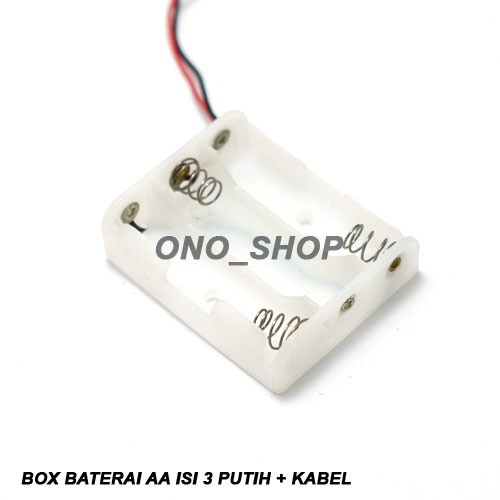 Jual Box Baterai AA Isi 3 Putih + Kabel onosh00 | Shopee Indonesia