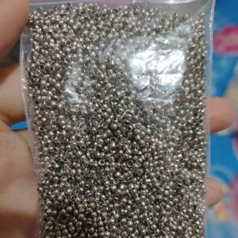 Jual Stopper merica / Biji lada / Crimp Beads Silver 2.5 & Gold 2.5 ...