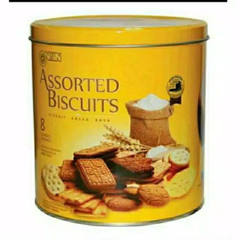 Jual Nissin biscuit assorted yellow kaleng 650gr | Shopee Indonesia