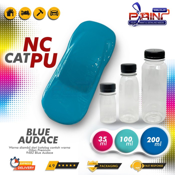 Jual Cat NC Blue Audace Vespa Colour | Sample Warna Diton Premium 9482 ...