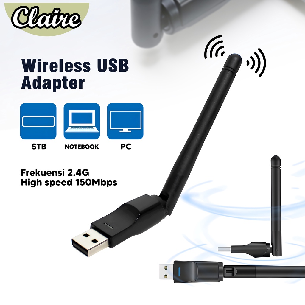 Jual Wireless USB Adapter / USB Wifi Set Top Box MT7601 Dongle STB Adapter Antena Wifi PC Laptop ...