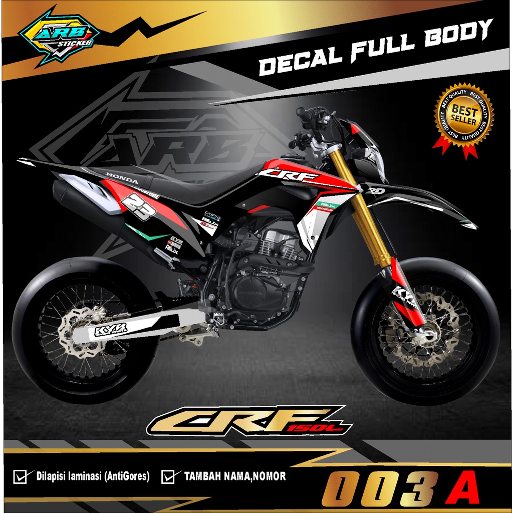Jual Variasi custom Decal CRF 150 L Sticker Fullbody-Dekal stiker CRF 150 L Custom Desain- ARB ...