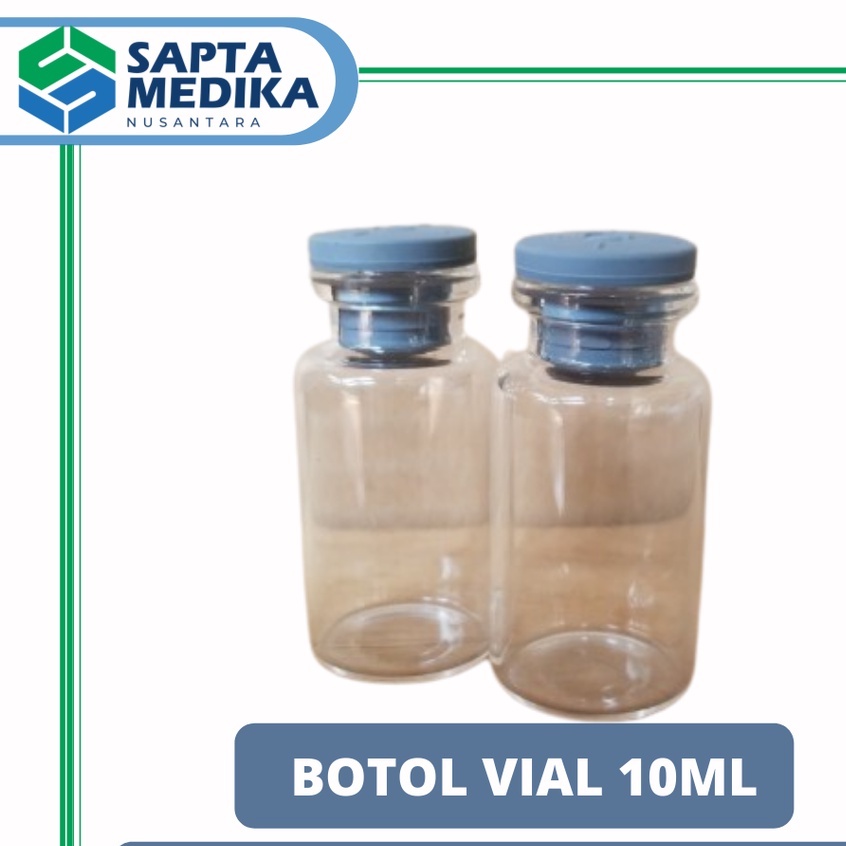 Jual Botol Vial Tutup Karet Abu-Abu/Botol Penicilin - 10ml/20ml ...