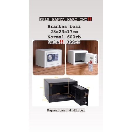 Jual brankas besi 23x23x17cm | Shopee Indonesia