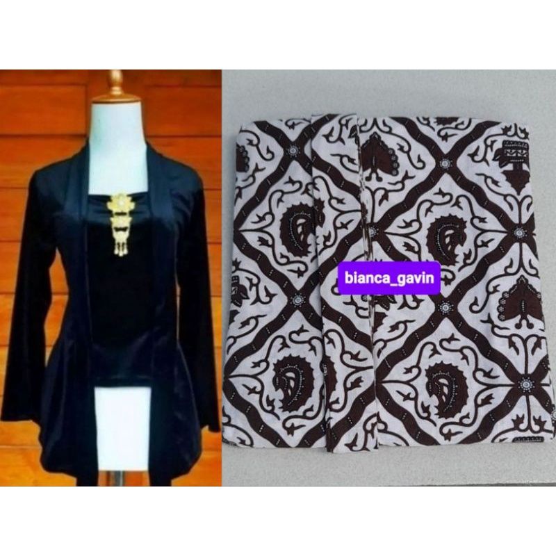 Jual Set Kebaya Kutubaru + Jarik Wiru Instan, Free Bros Kebaya | Shopee ...
