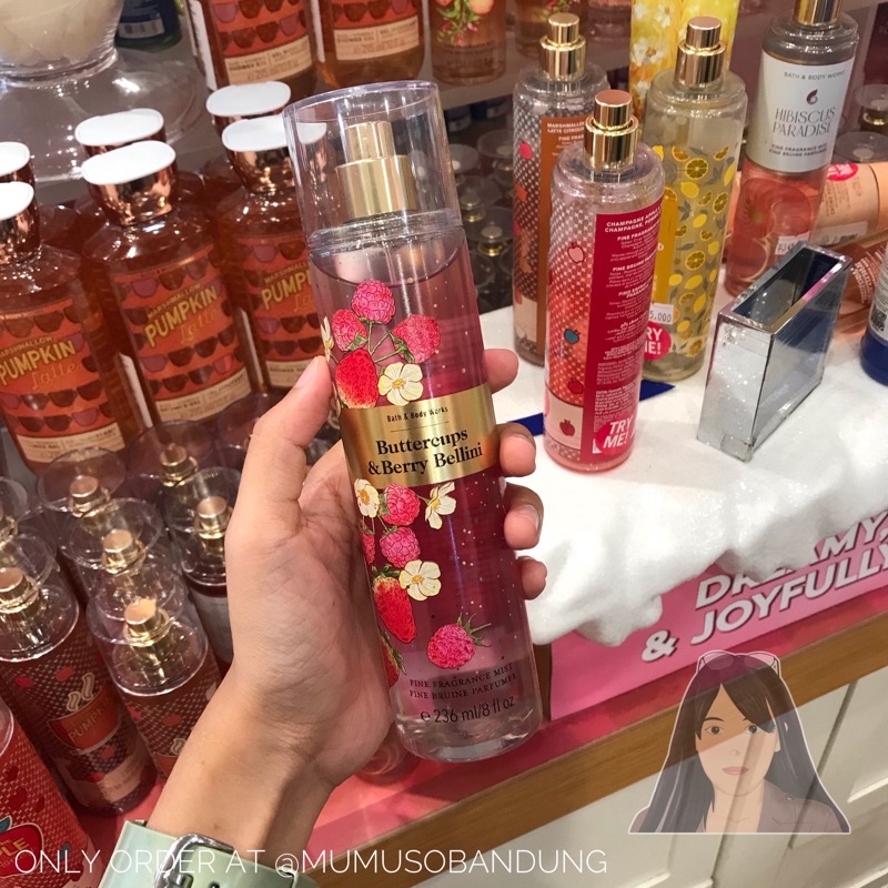 Jual Bath and Body Works - Buttercups & Berry Bellini Fragrance Mist ...