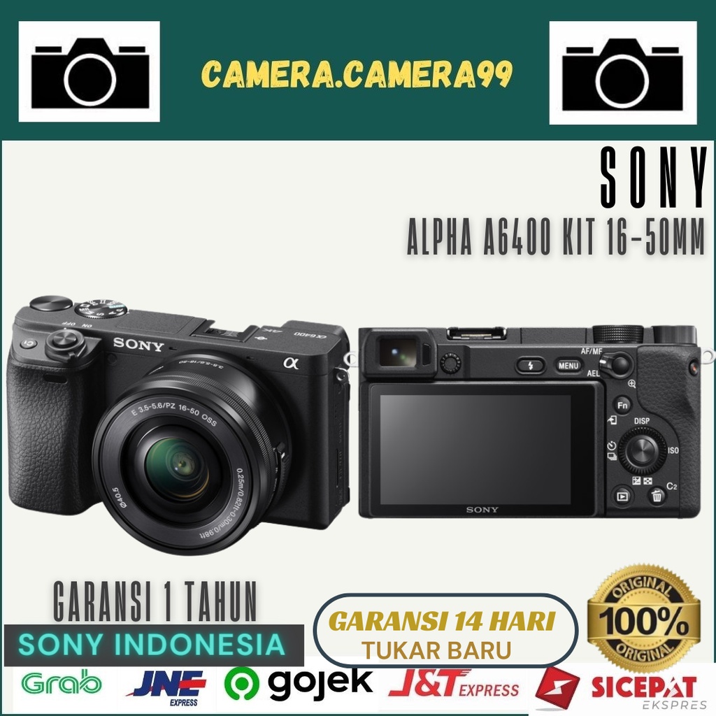 Jual Sony Alpha a6400 Kit 16-50mm Mirrorless Digital Camera | Shopee Indonesia