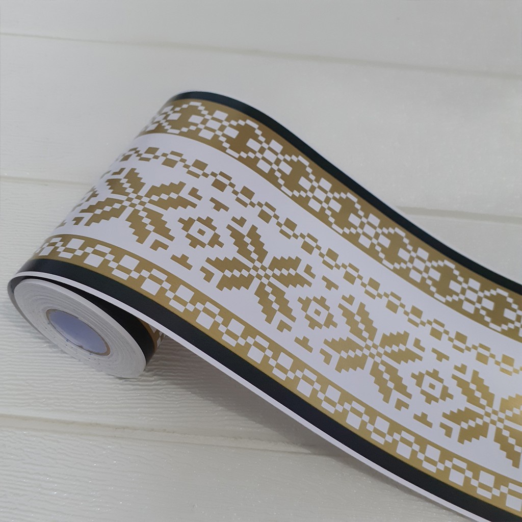 Jual DTG Wallpaper New Border List Premium Motif Batik Bunga Kembang 3D ...