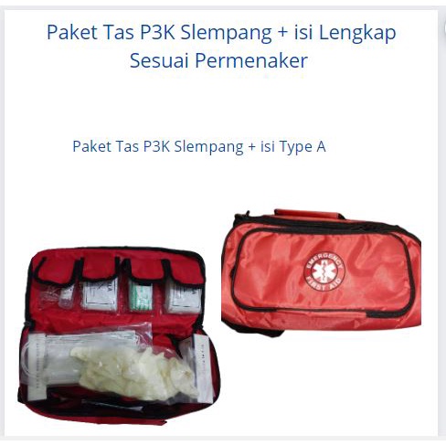 Jual Paket A P3K Tas Emergency Jinjing Lengkap dengan Isi Tipe A / Tas ...