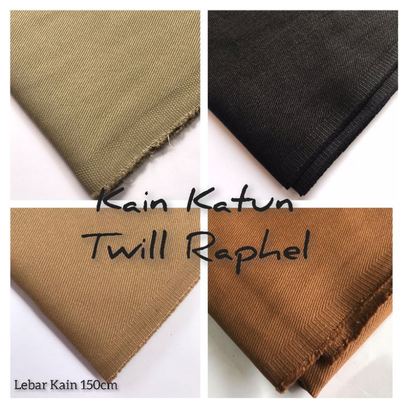 Jual Kain Katun Raffel / Rapel / Rafel Bahan Raffel Twill | Shopee ...