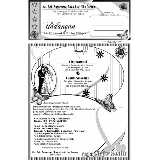 Jual UNDANGAN HVS JADI CETAK GRATIS FOTO BISA COSTUM | Shopee Indonesia