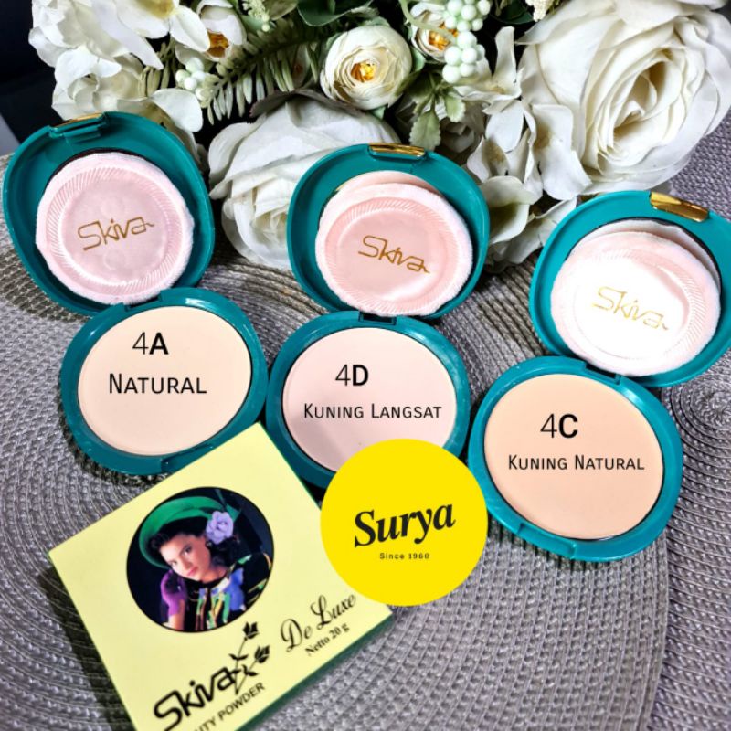 Jual Skiva Deluxe beauty powder bedak padat | Shopee Indonesia