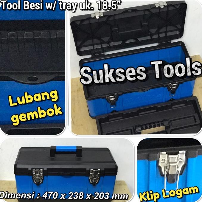 Jual Tool Box Besi 18,5 With Tray Multipro Metal Tool Box paling dicari ...
