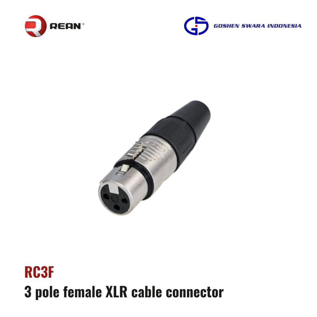 Jual Neutrik Rean RC3F 3 Pin Female XLR Mic Connector (NC3FXX Alternative) | Shopee Indonesia