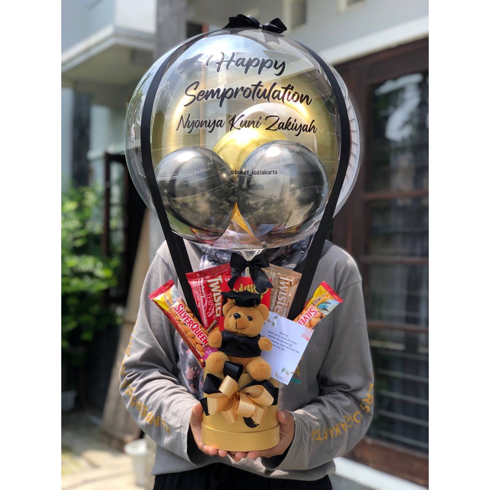 Jual Buket balon wisuda buket balon graduation buket boneka wisuda ...