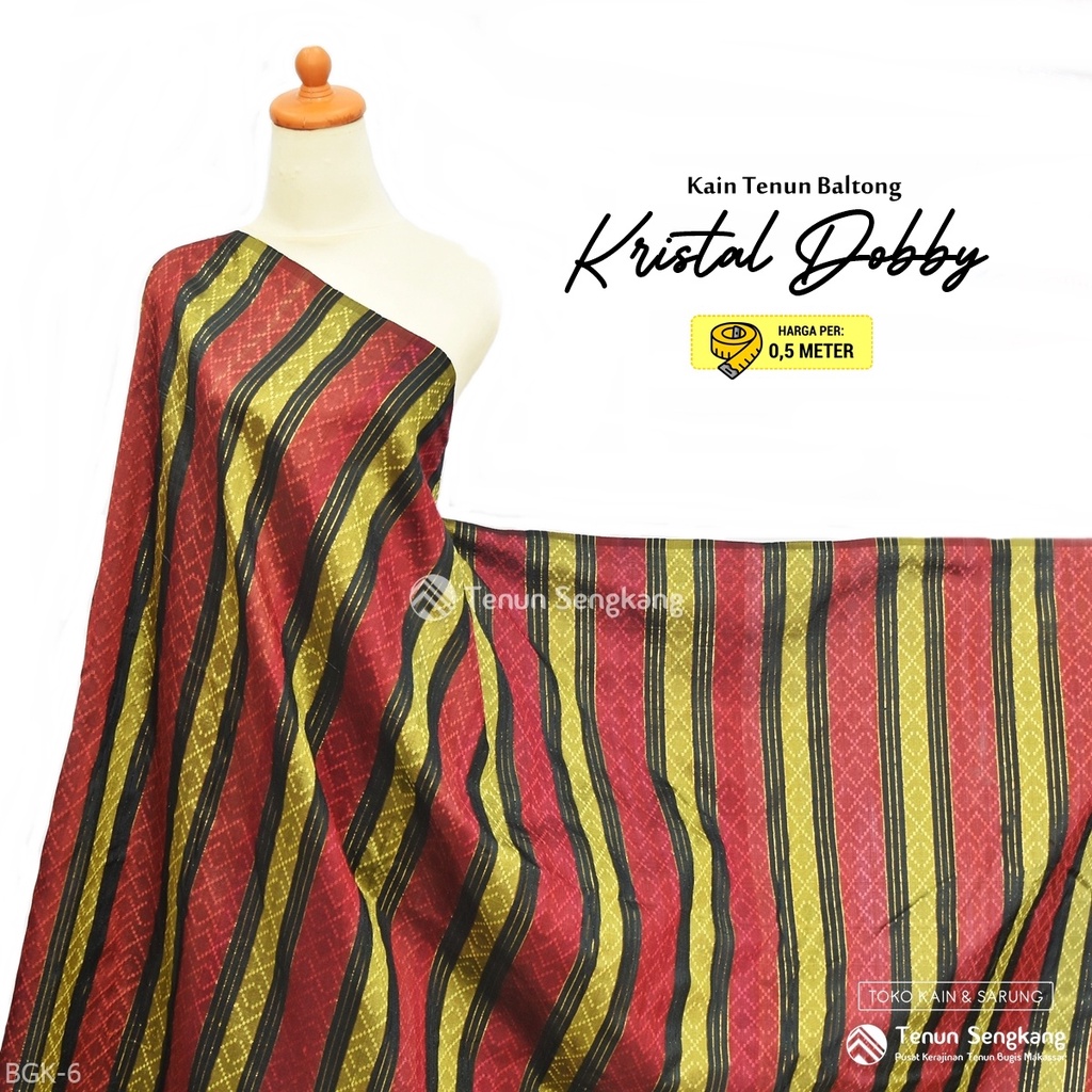 Jual Kain Tenun Baltong Kristal Dobby Bervariasi Benang Emas Sutra ...