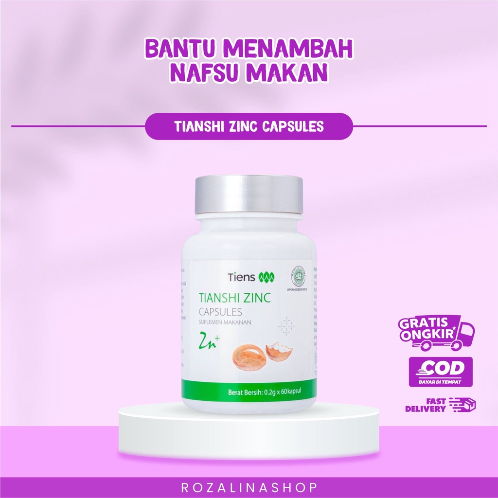 Jual Suplemen Makanan Tiens Tianshi Zinc Capsules Penambah Nafsu Makan ...
