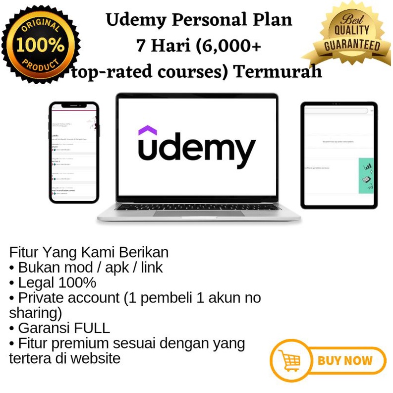 Jual [Promo] Udemy Personal Plan 7 Hari (6,000+ top-rated courses) Termurah | Shopee Indonesia
