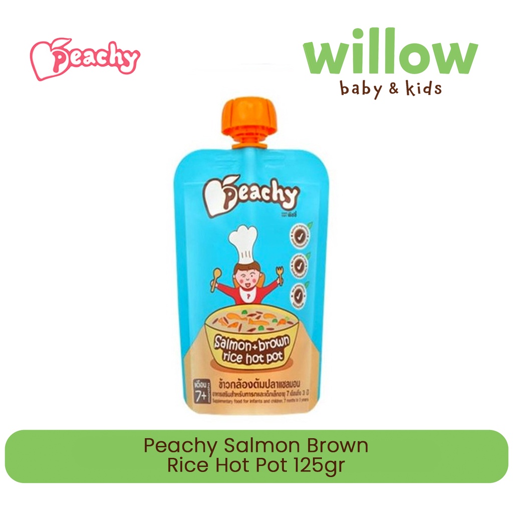 Jual Makanan Bayi - Peachy Salmon Brown Rice Hot Pot 125 gr | Shopee ...