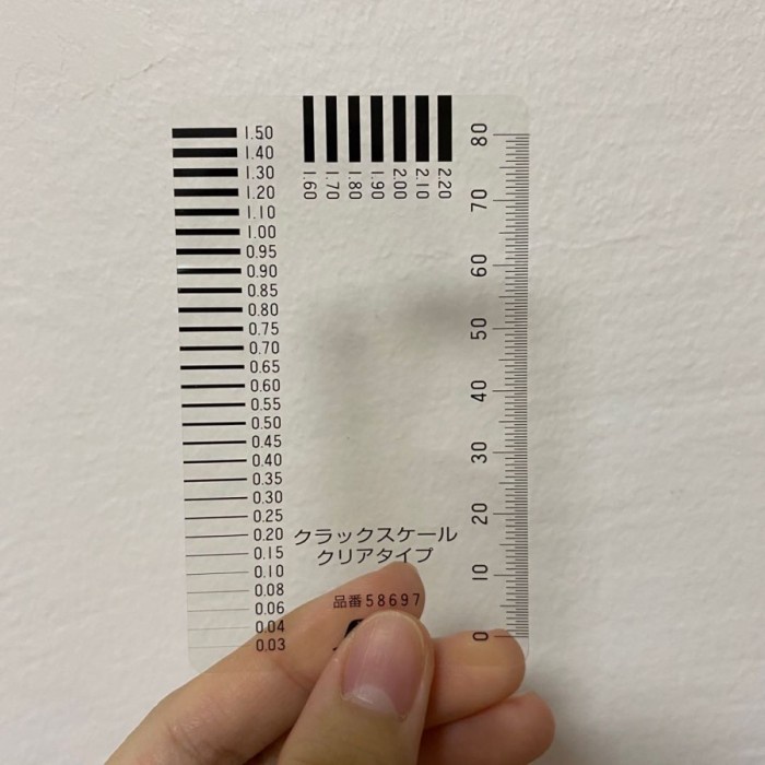 Jual SHINWA Clear Crack Scale Card Type 58697 ukur Keretakan Crack ...