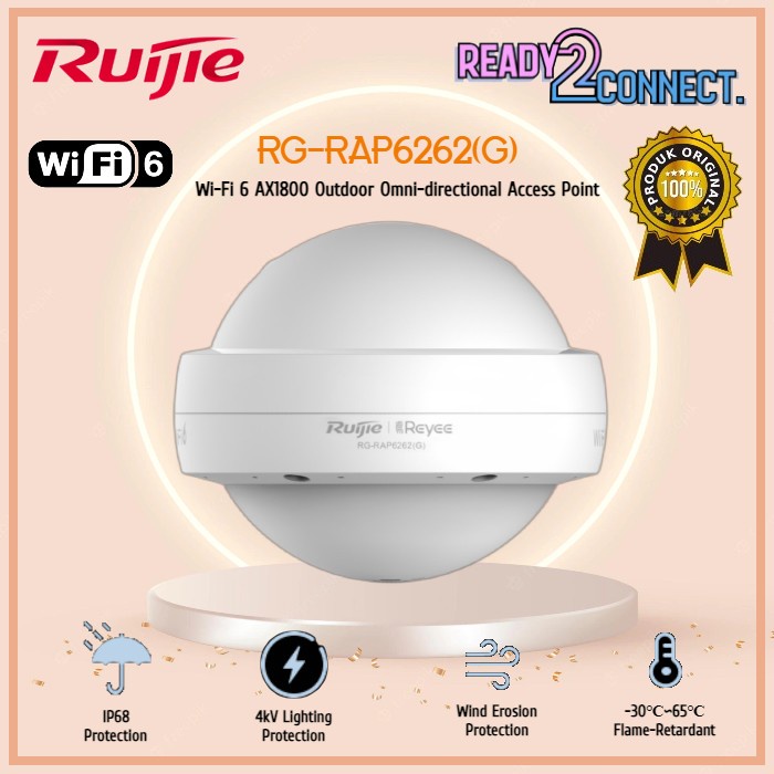 Jual RUIJIE RG-RAP6262(G) Wi-Fi 6 AX1800 Outdoor AP Omni-directional ...