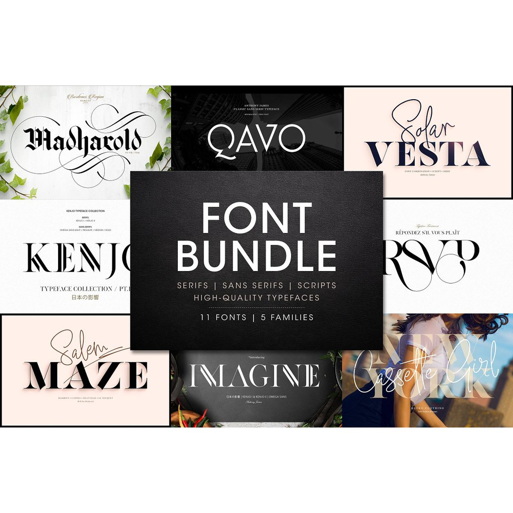 Jual Creative Market | Kumpulan Font Premium Pack | Shopee Indonesia
