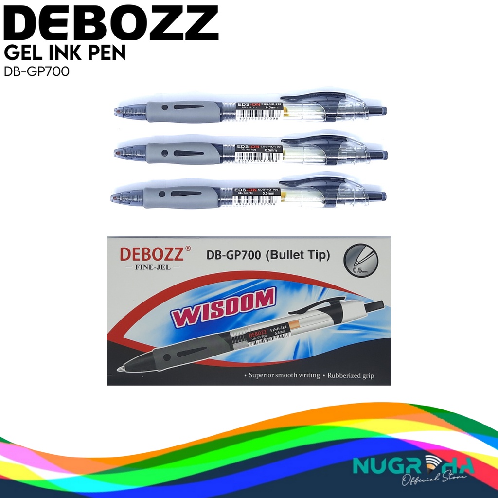Jual PULPEN BALLPOINT PENA GEL INK 0.5 DEBOZZ DB-GP700 | Shopee Indonesia