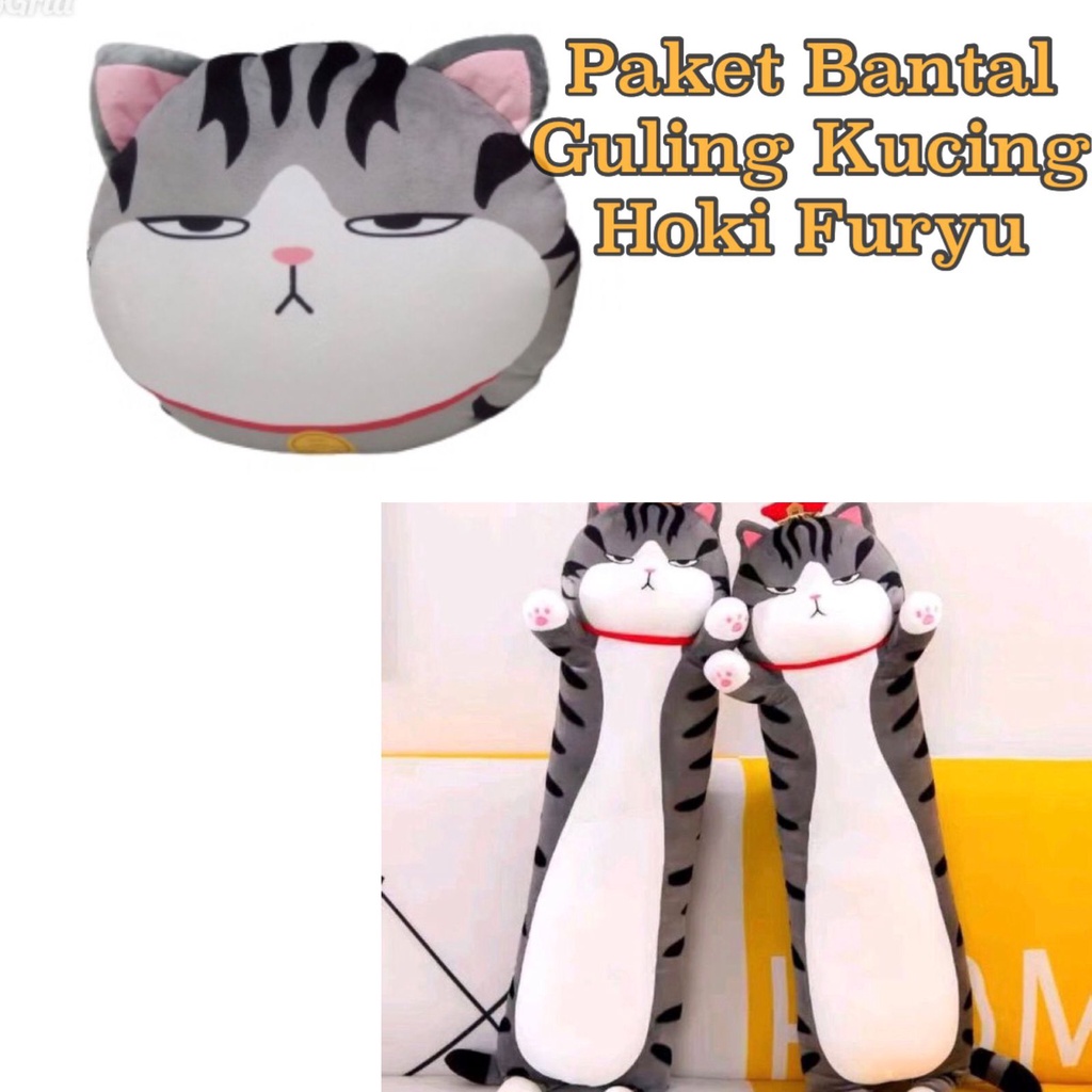 Jual Bantal dan Guling Boneka Furyu Kucing Imut Hoki | Shopee Indonesia