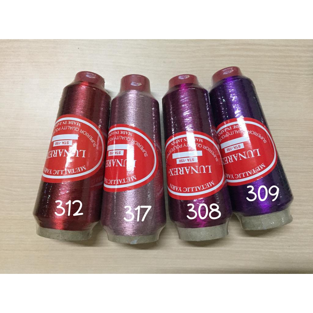 Jual (MERK) Benang Bordir Metalik Polyester Merk Lunarex / Benang ...