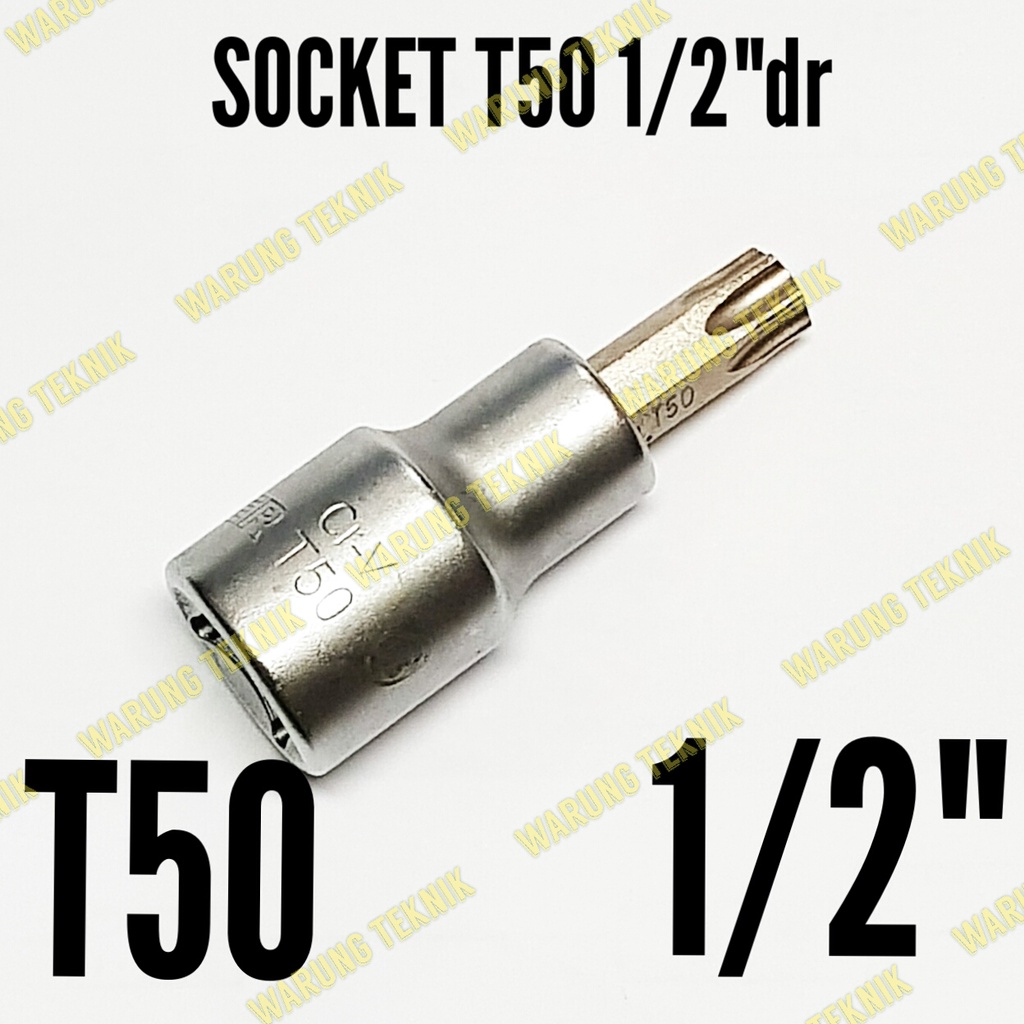 Jual KUNCI SOK BINTANG DRIVE 1/2" PANJANG 55 MM - TORX BIT SOCKET 1/2" DR L55 T30 T40 T45 T50 ...