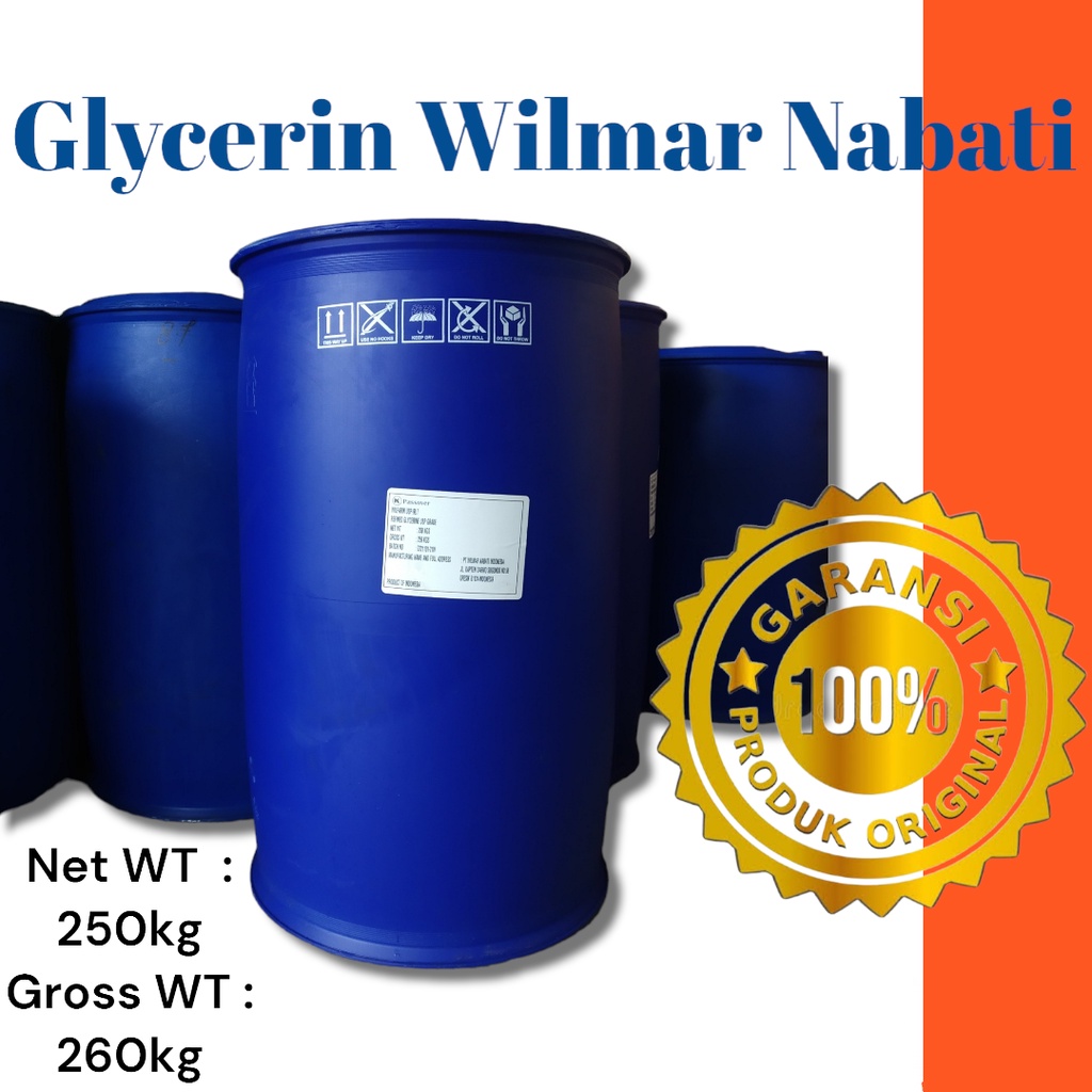 Jual GLISERIN / GLYCERIN / GLISEROL / VEGETABLE GLYCERIN 1 DRUM 250 KG ...