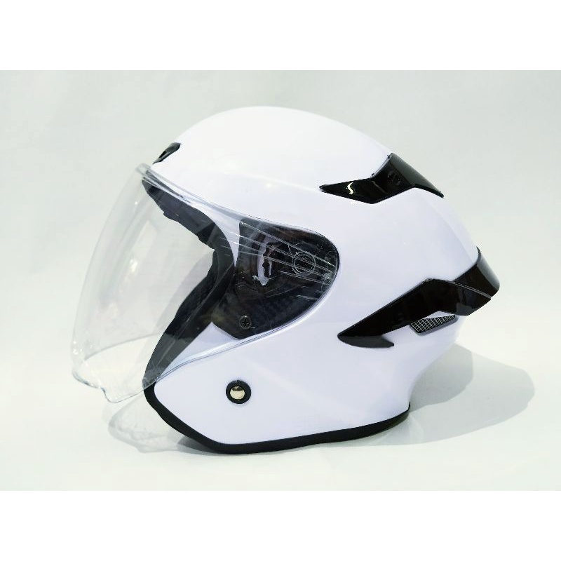 Jual HELM ARL TT COURSE PUTIH SINGLE VISOR HALF FACE SNI NEW. | Shopee ...