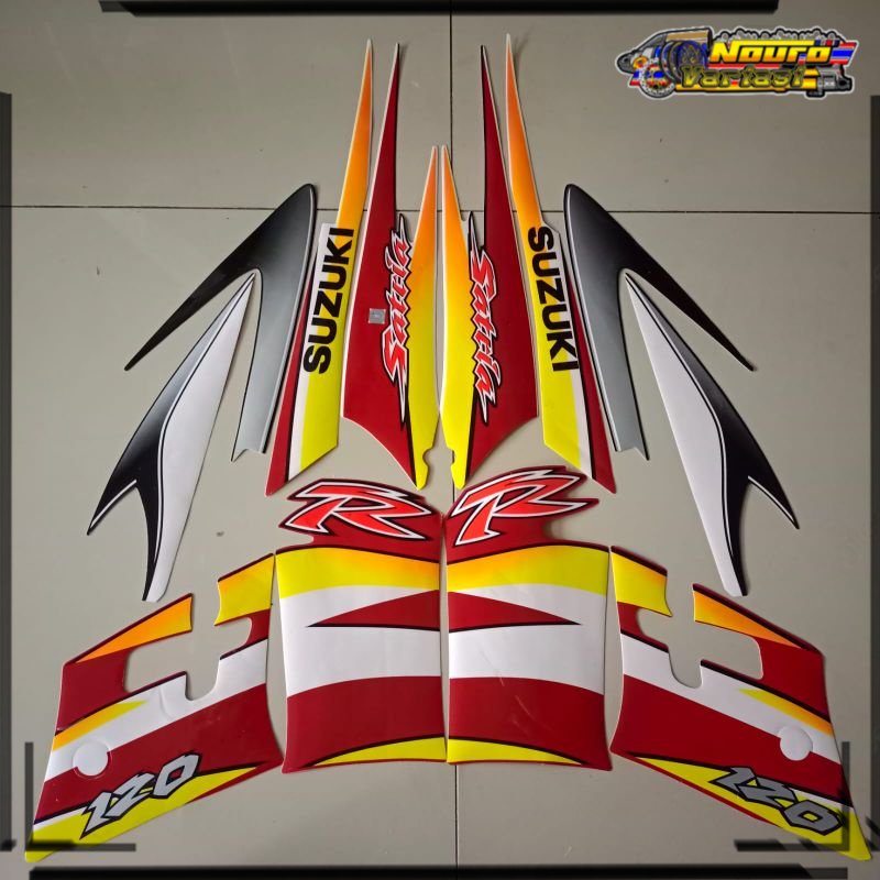 Jual COD striping suzuki satria 120 r 2004 2005 2tax Malaysia hiu merah ...