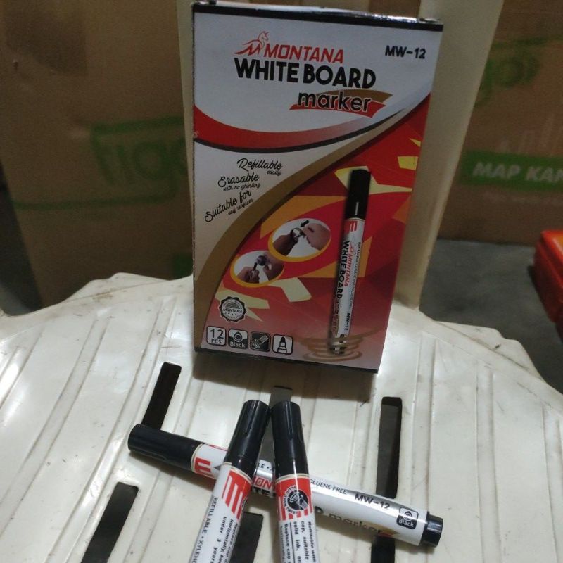 Jual 1lsn(12pcs) Spidol Montana white board Mw-12 spidol murah | Shopee ...