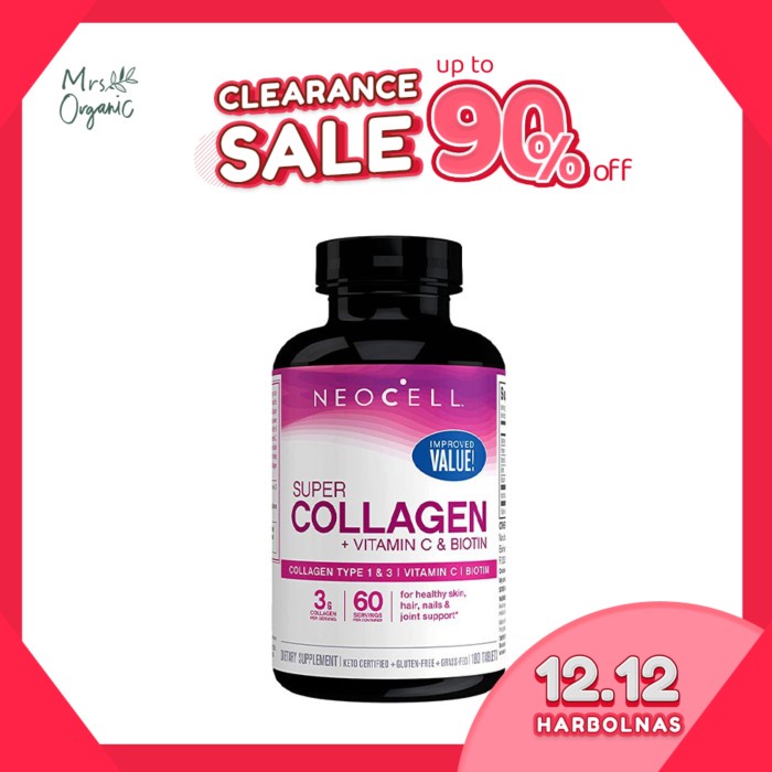 Jual NEOCELL Super Collagen Vitamin C Biotin 180 Tabs - awet muda mulus ...