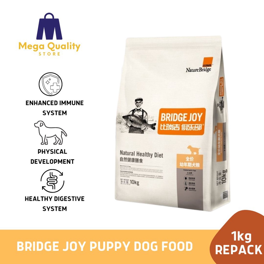 Jual Bridge Joy Puppy Dog Food Repack 1kg | Shopee Indonesia
