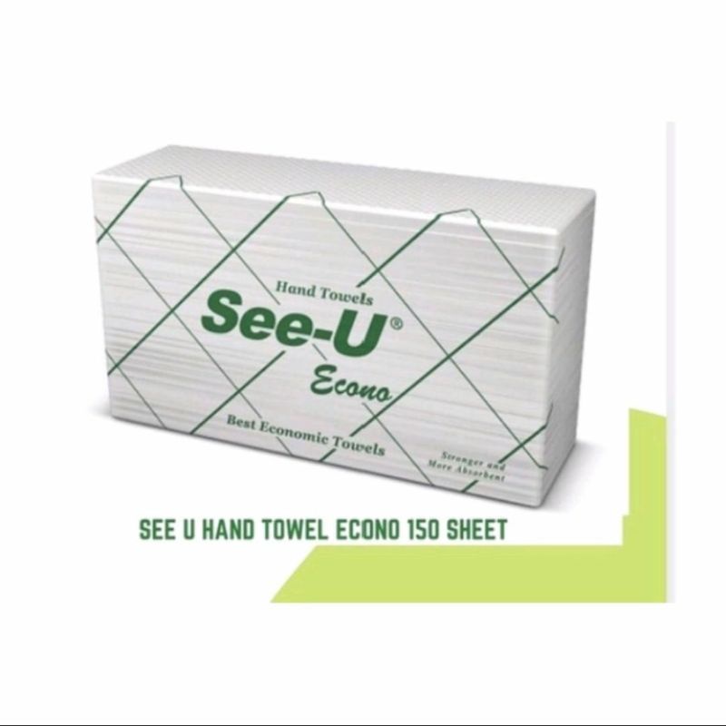 Jual Tissue SEE-U HAND TOWEL Multifold ECONO GREEN 150sheet | Shopee ...