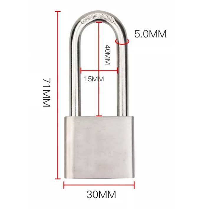 Jual Gembok Pagar Rumah Leher PANJANG Anti Karat Ukuran 30mm Padlock ...