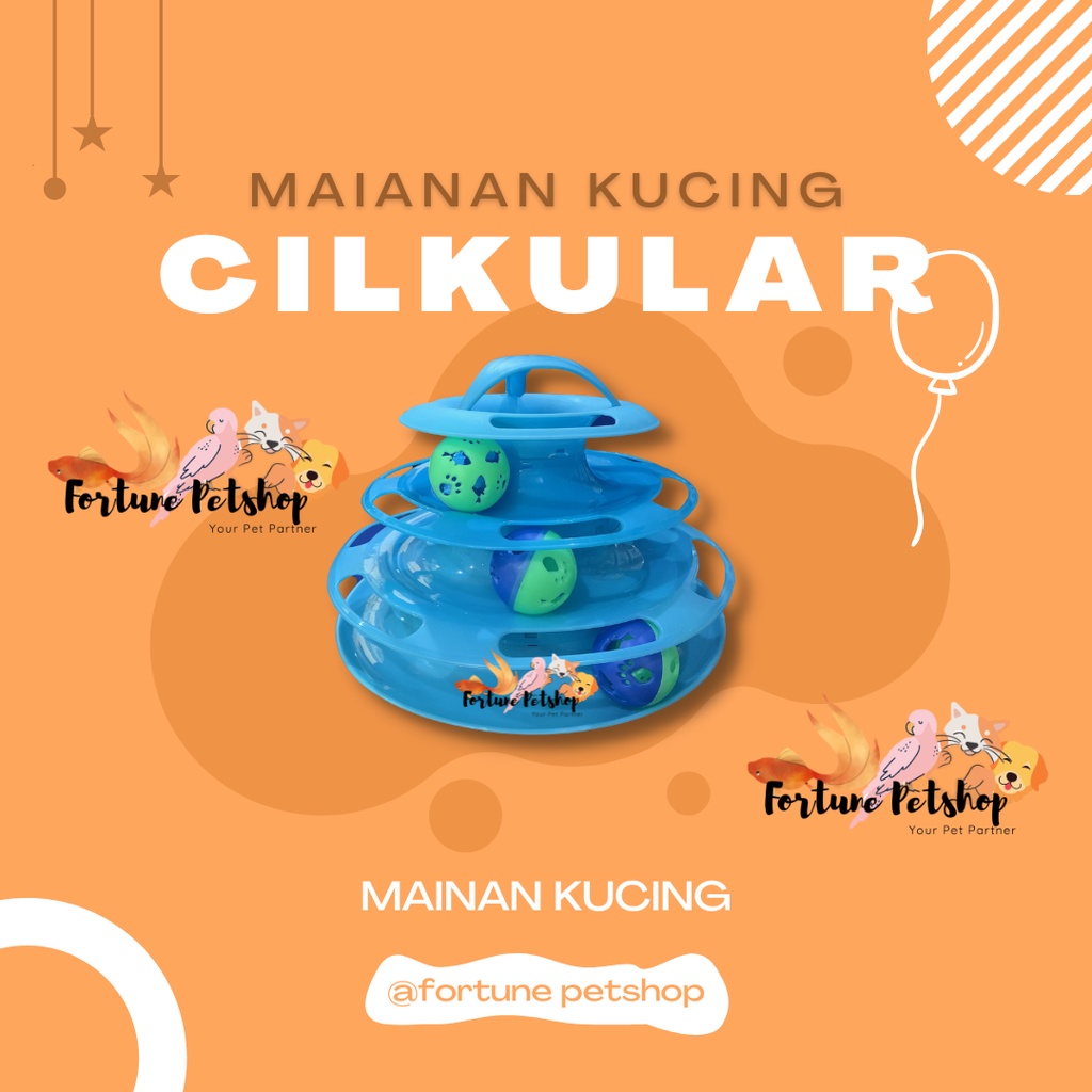 Jual CILCULAR - Mainan Kucing Interaktif Play Toy 3 tower Extra Deluxe ...