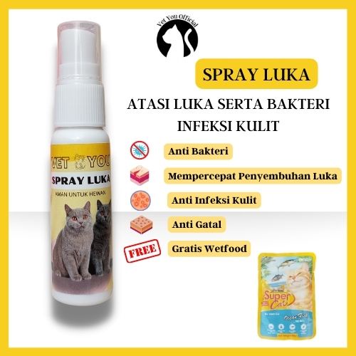 Jual PLJ Spray Luka Kucing 30ml - Obat Semprot Luka Scabies Garukan ...