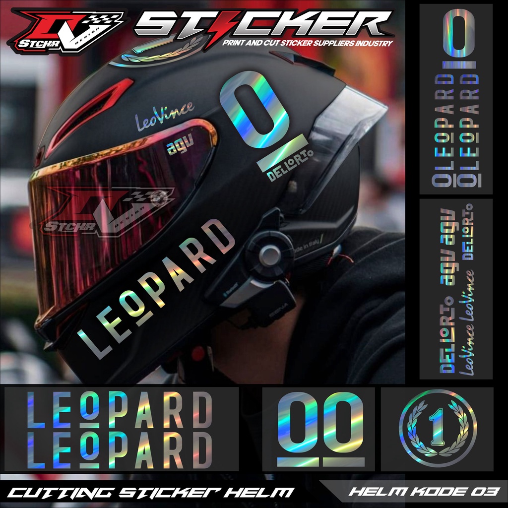 Jual helm-stiker helm fullface KYT RSV NHK INK-cutting stiker helm HELM ...